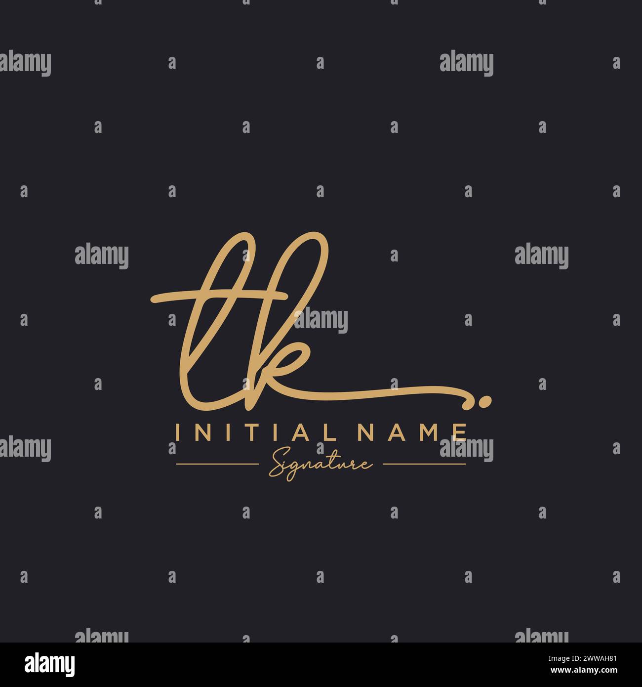 TK Signature Logo Template Vector Stock Vector Image & Art - Alamy