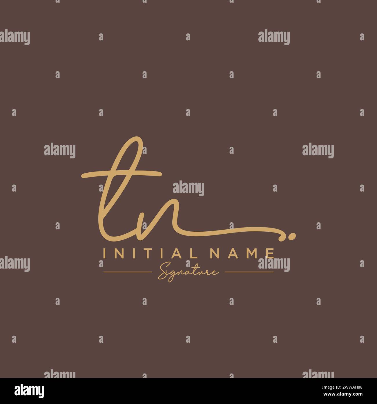 TN Signature Logo Template Vector Stock Vector Image & Art - Alamy