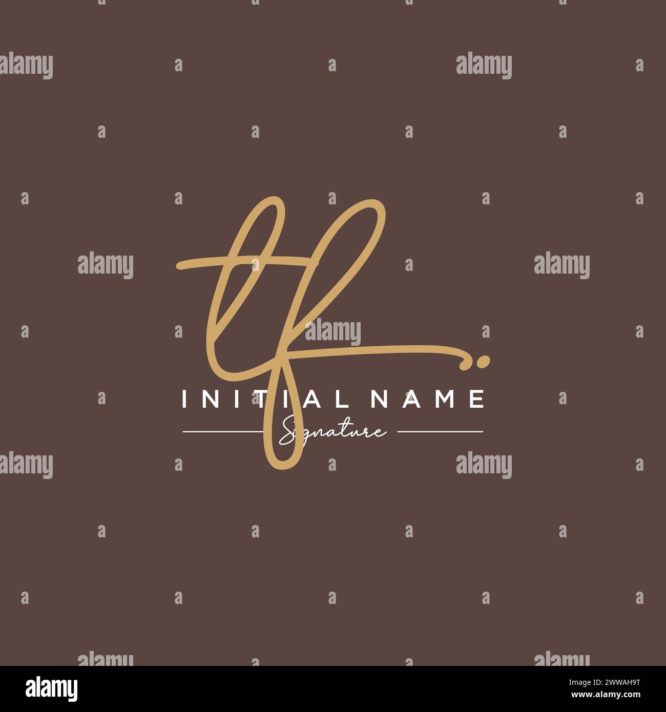 TF Signature Logo Template Vector Stock Vector Image & Art - Alamy