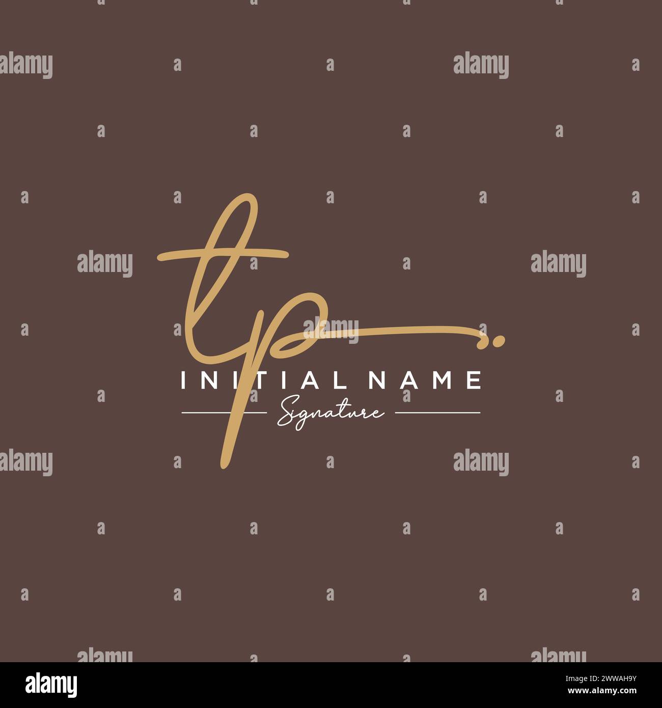 TP Signature Logo Template Vector Stock Vector Image & Art - Alamy