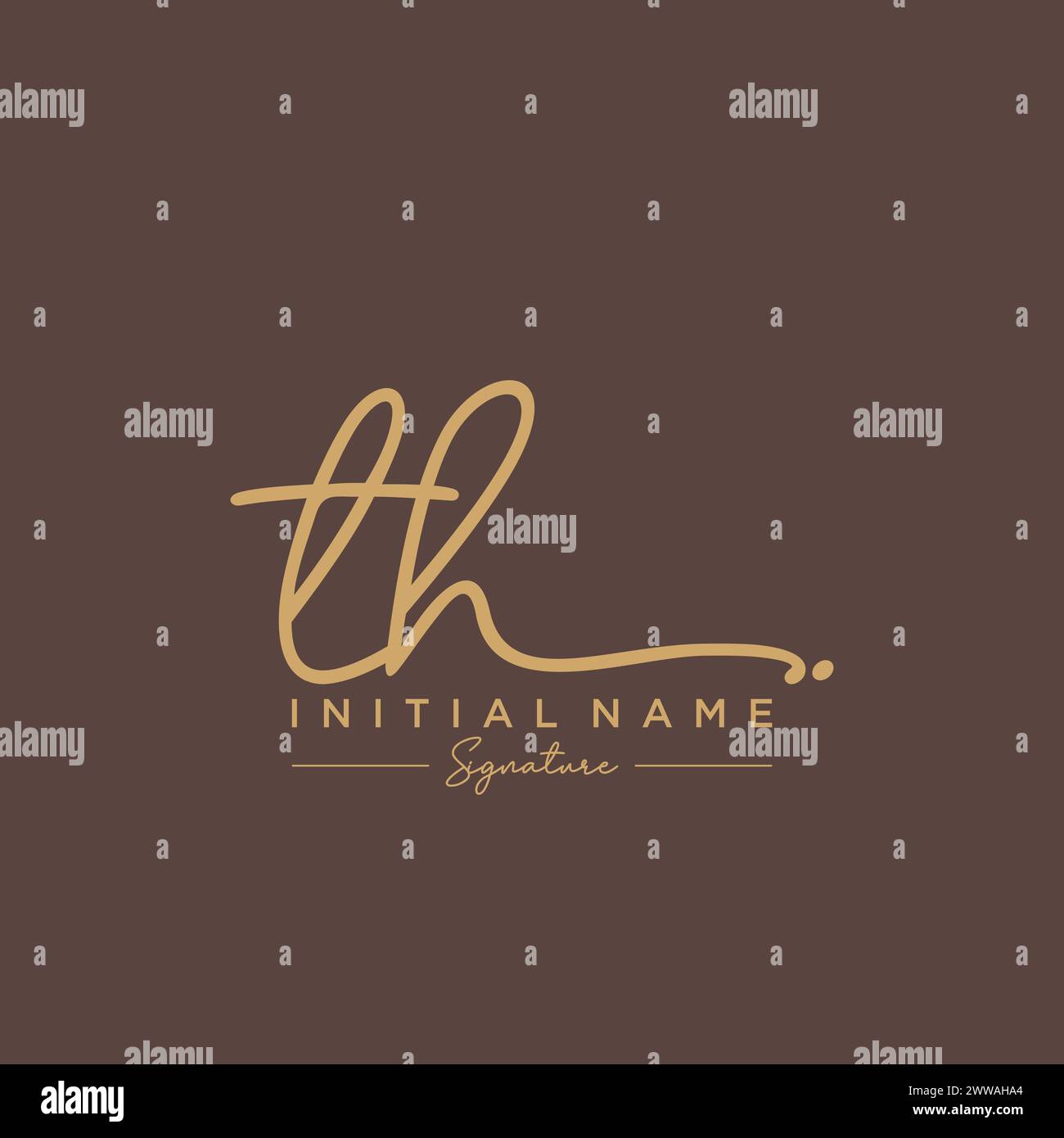 TH Signature Logo Template Vector Stock Vector Image & Art - Alamy