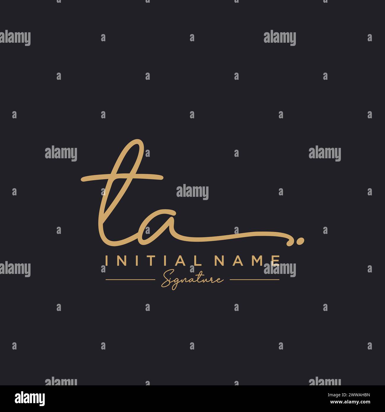 TA Signature Logo Template Vector Stock Vector Image & Art - Alamy