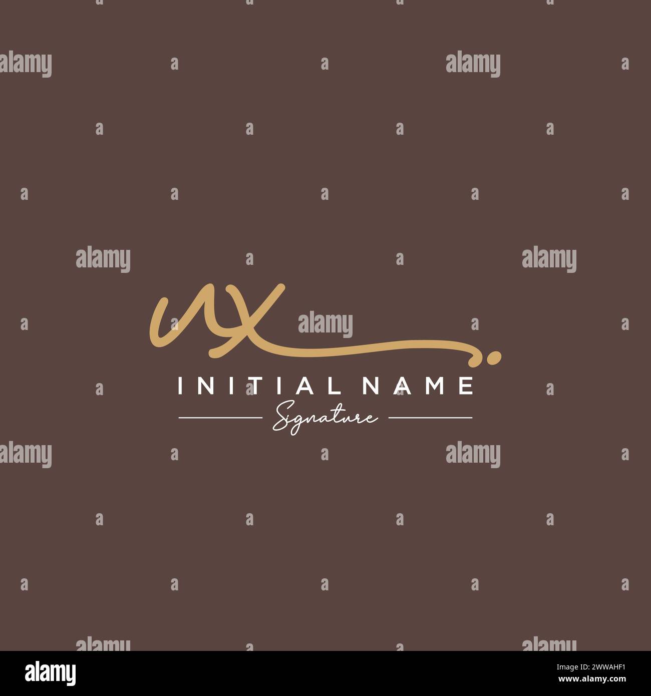 UX Signature Logo Template Vector Stock Vector Image & Art - Alamy