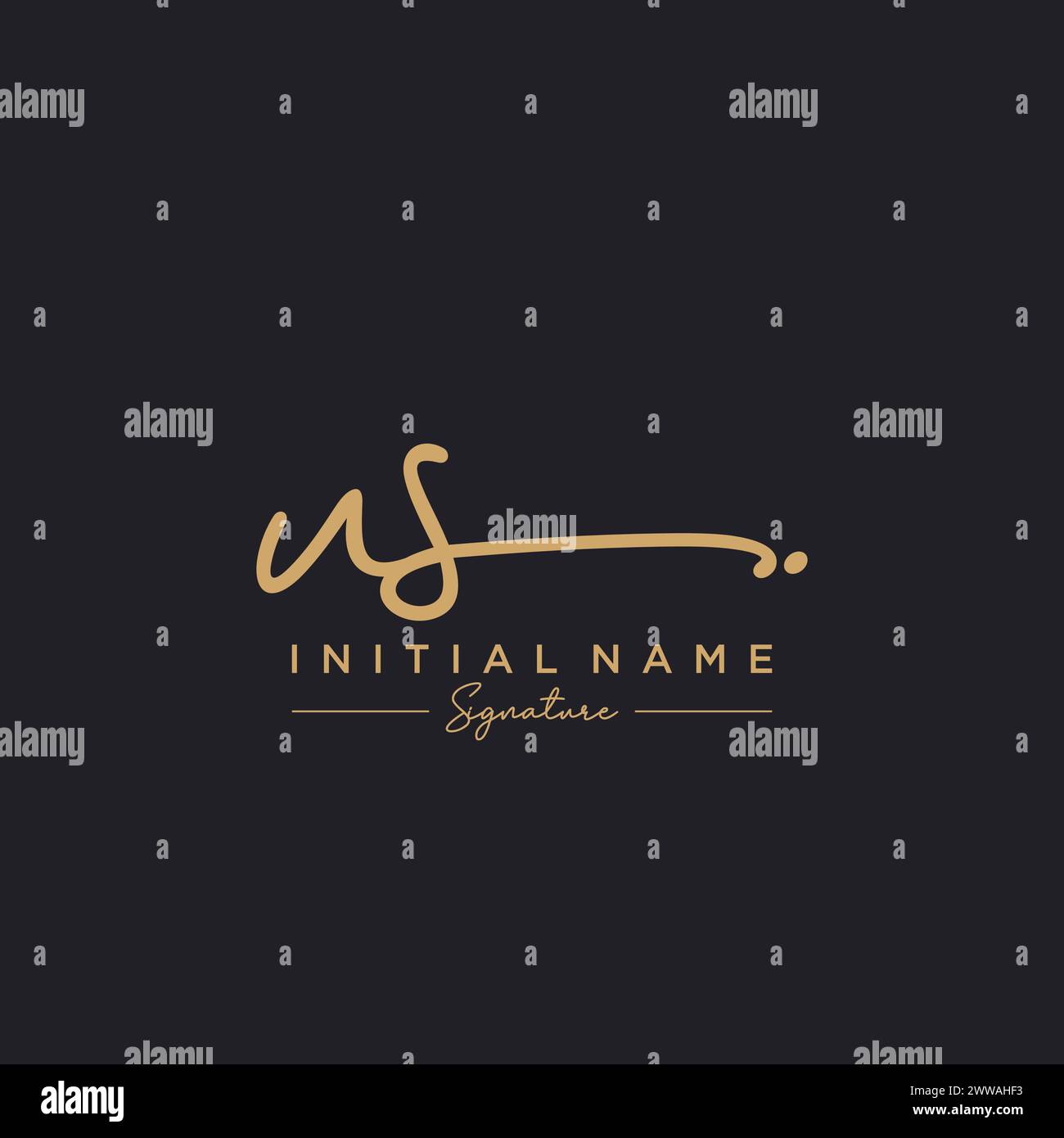US Signature Logo Template Vector Stock Vector Image & Art - Alamy