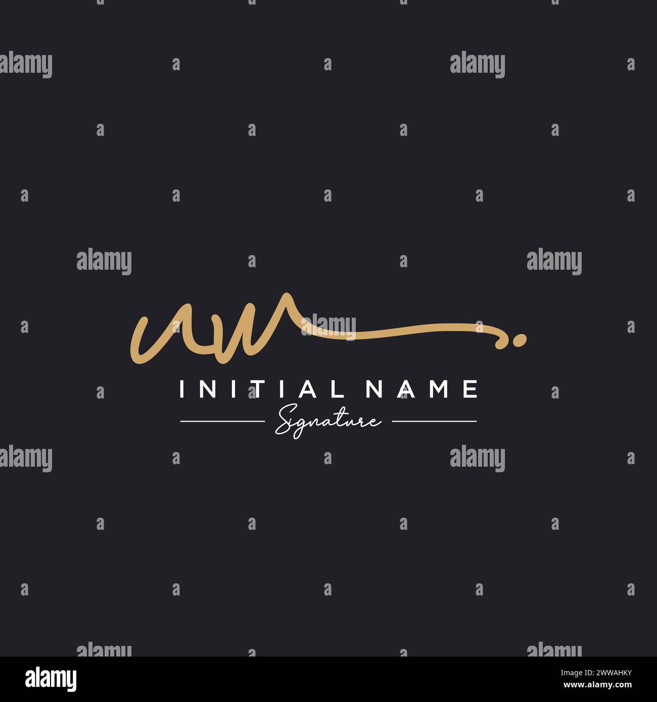 UW Signature Logo Template Vector Stock Vector Image & Art - Alamy