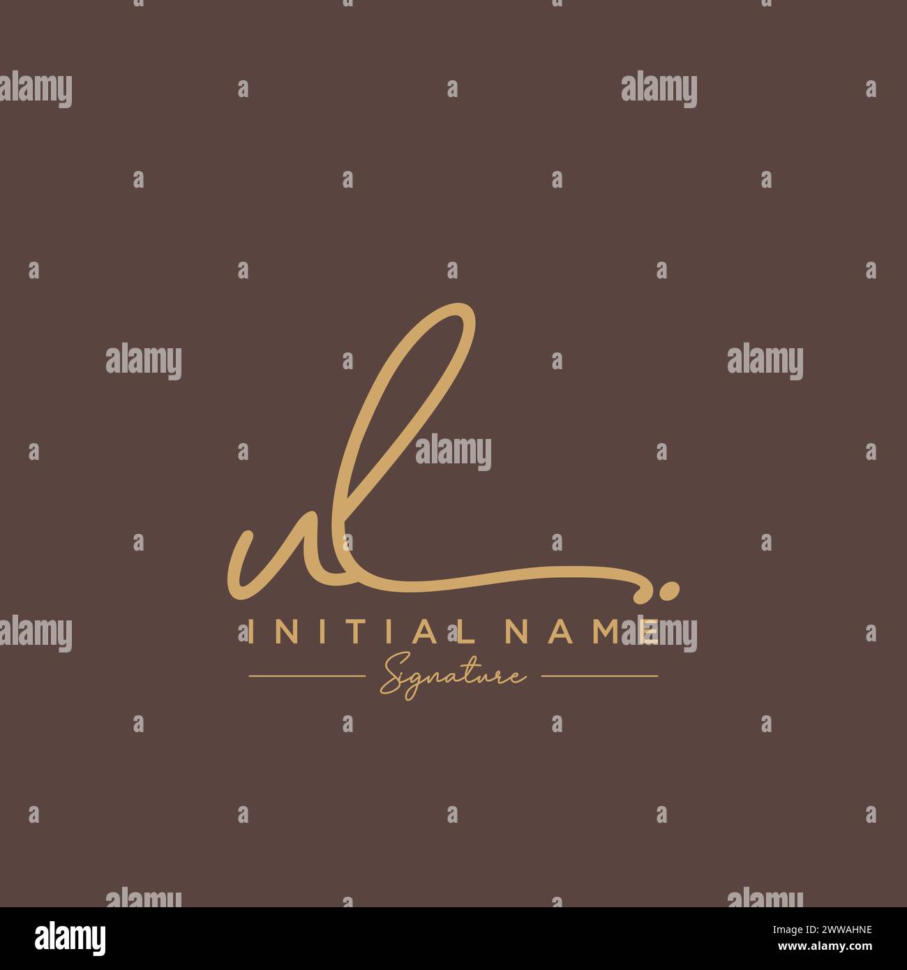 UL Signature Logo Template Vector Stock Vector Image & Art - Alamy
