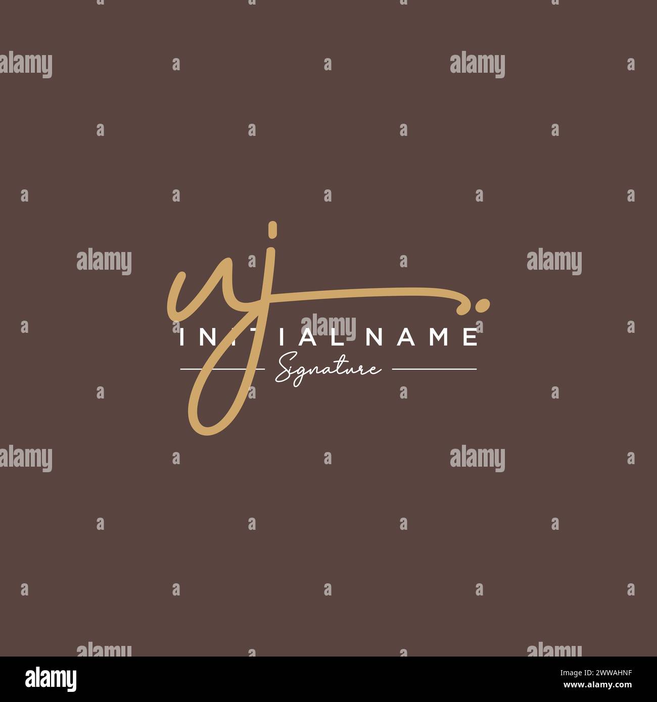 UJ Signature Logo Template Vector Stock Vector Image & Art - Alamy