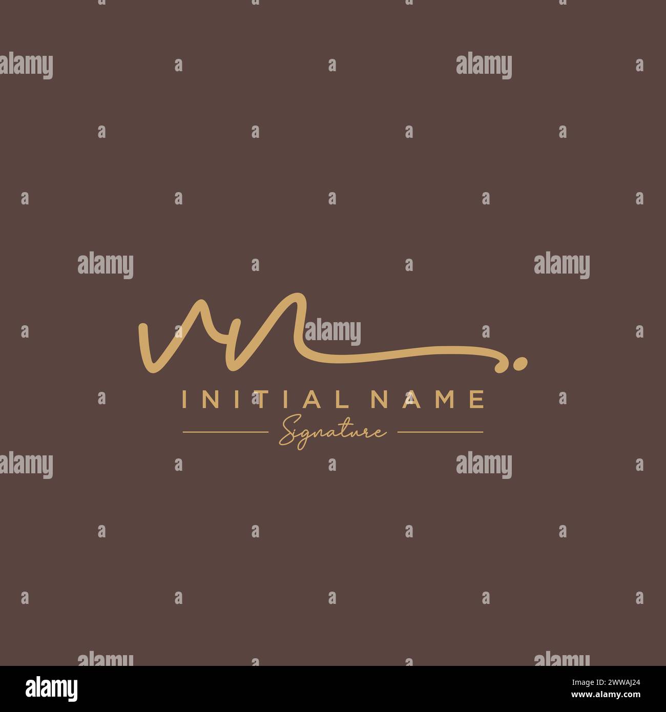 VN Signature Logo Template Vector Stock Vector Image & Art - Alamy