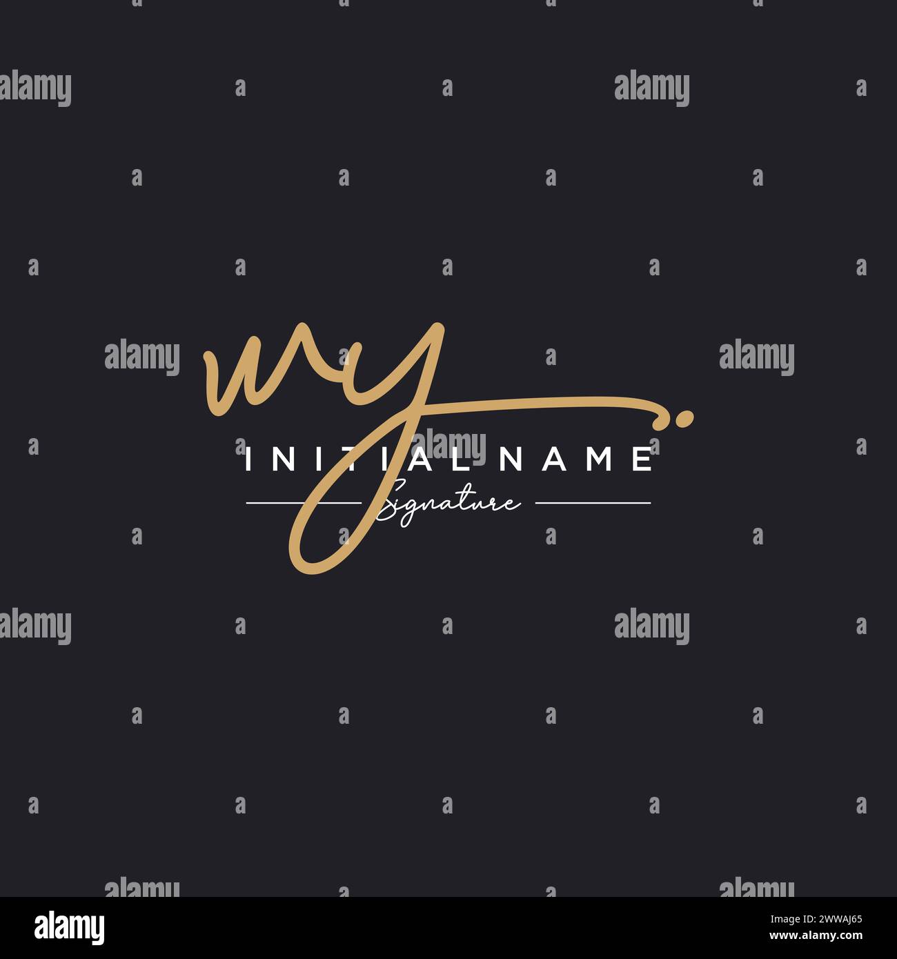WY Signature Logo Template Vector Stock Vector Image & Art - Alamy