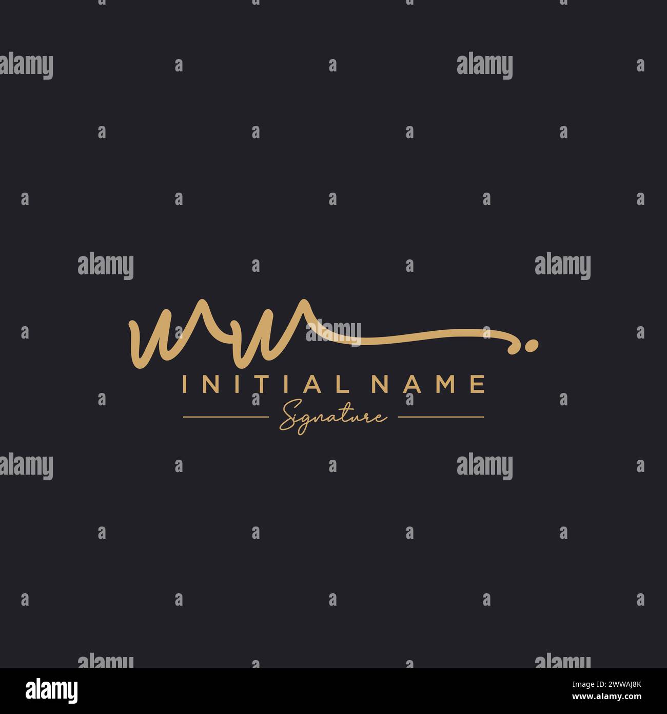 WW Signature Logo Template Vector Stock Vector Image & Art - Alamy