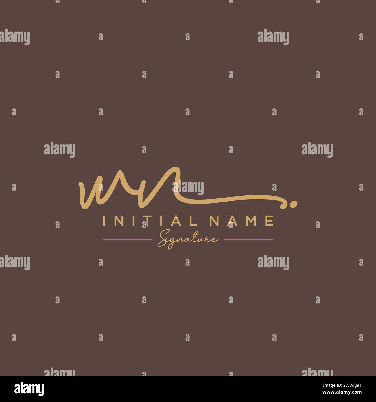 WN Signature Logo Template Vector Stock Vector Image & Art - Alamy