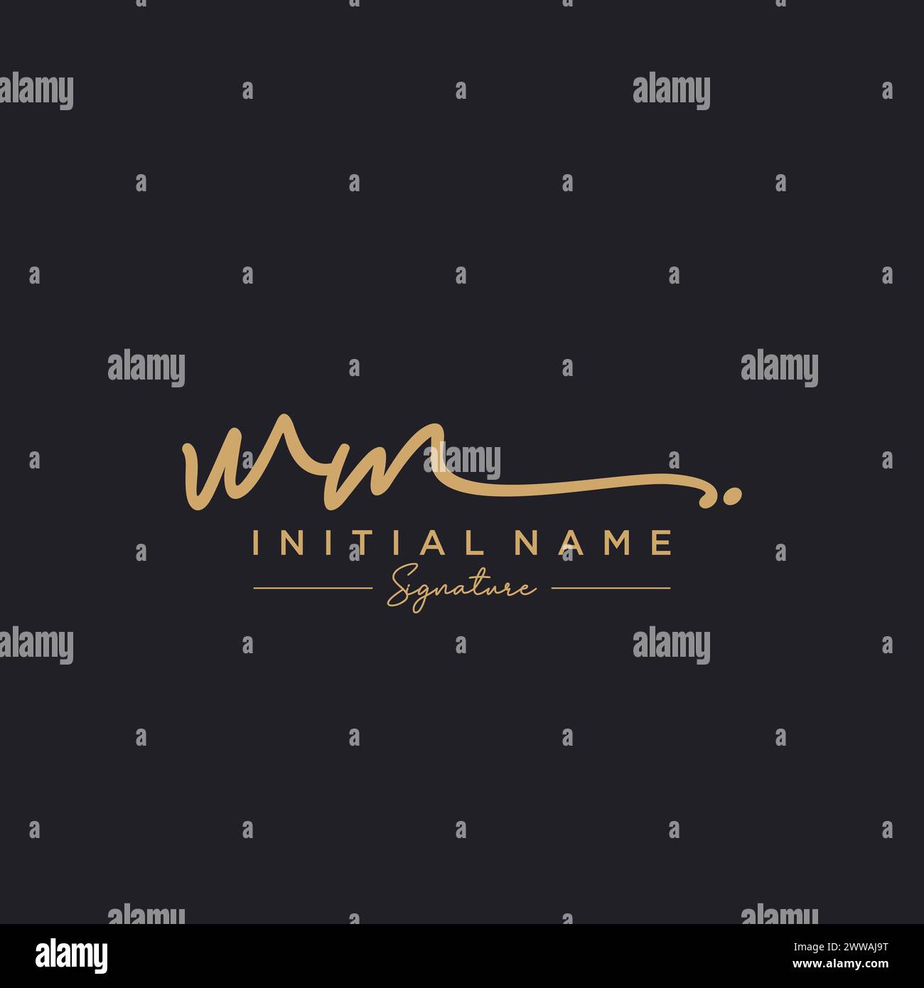 WM Signature Logo Template Vector Stock Vector Image & Art - Alamy