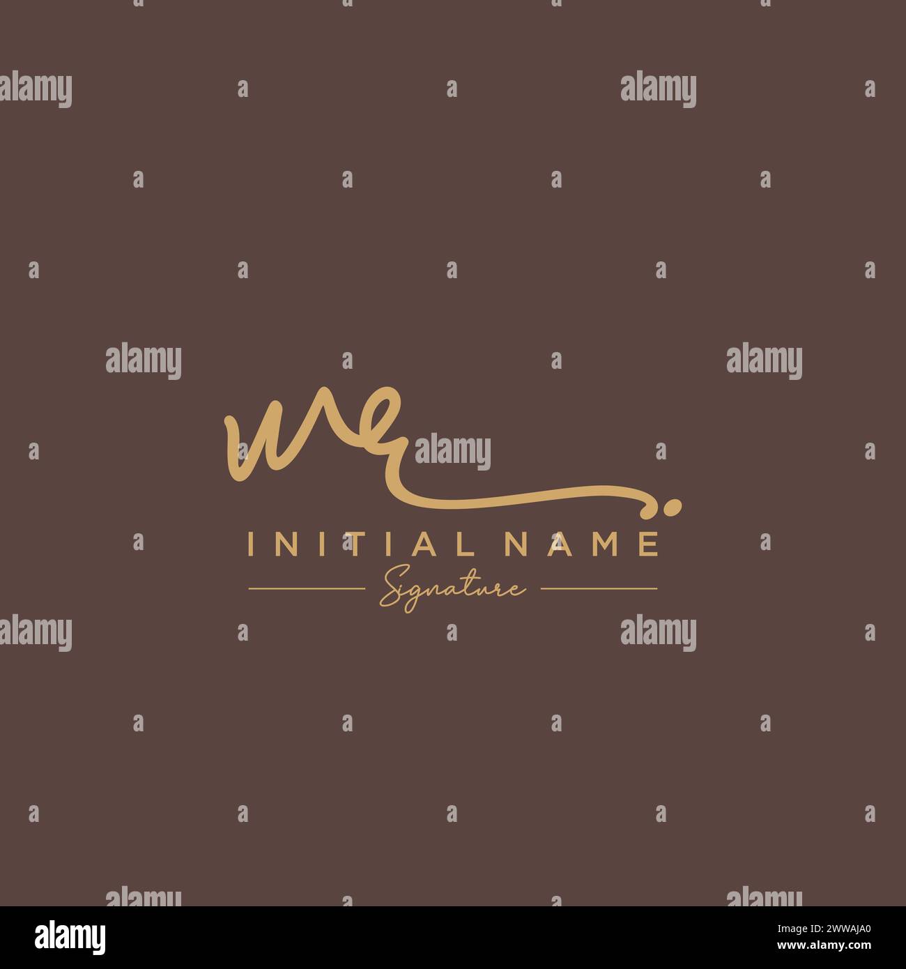 WR Signature Logo Template Vector Stock Vector Image & Art - Alamy