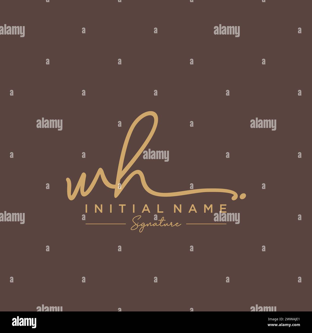 WH Signature Logo Template Vector Stock Vector Image & Art - Alamy
