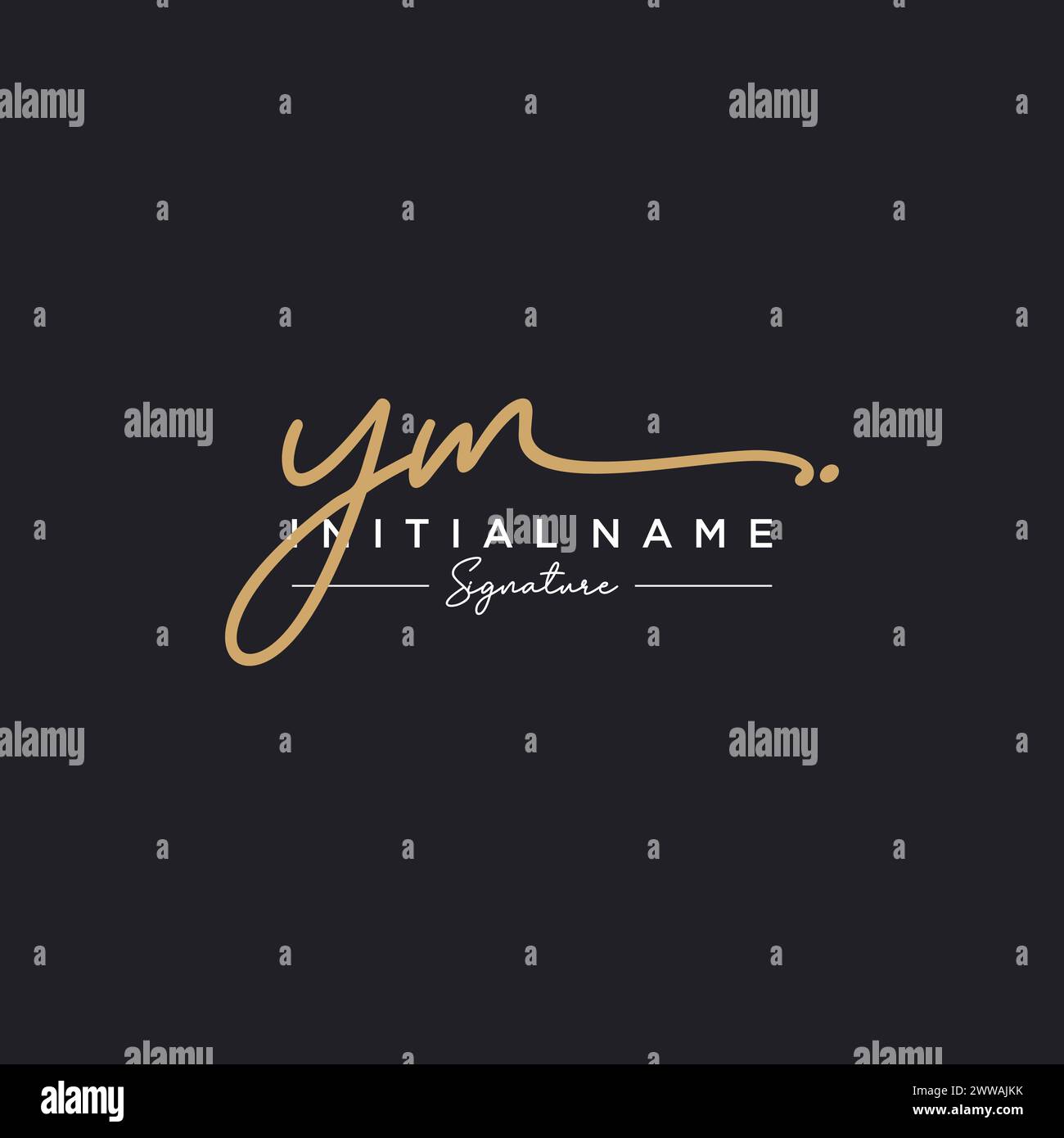 YM Signature Logo Template Vector Stock Vector Image & Art - Alamy