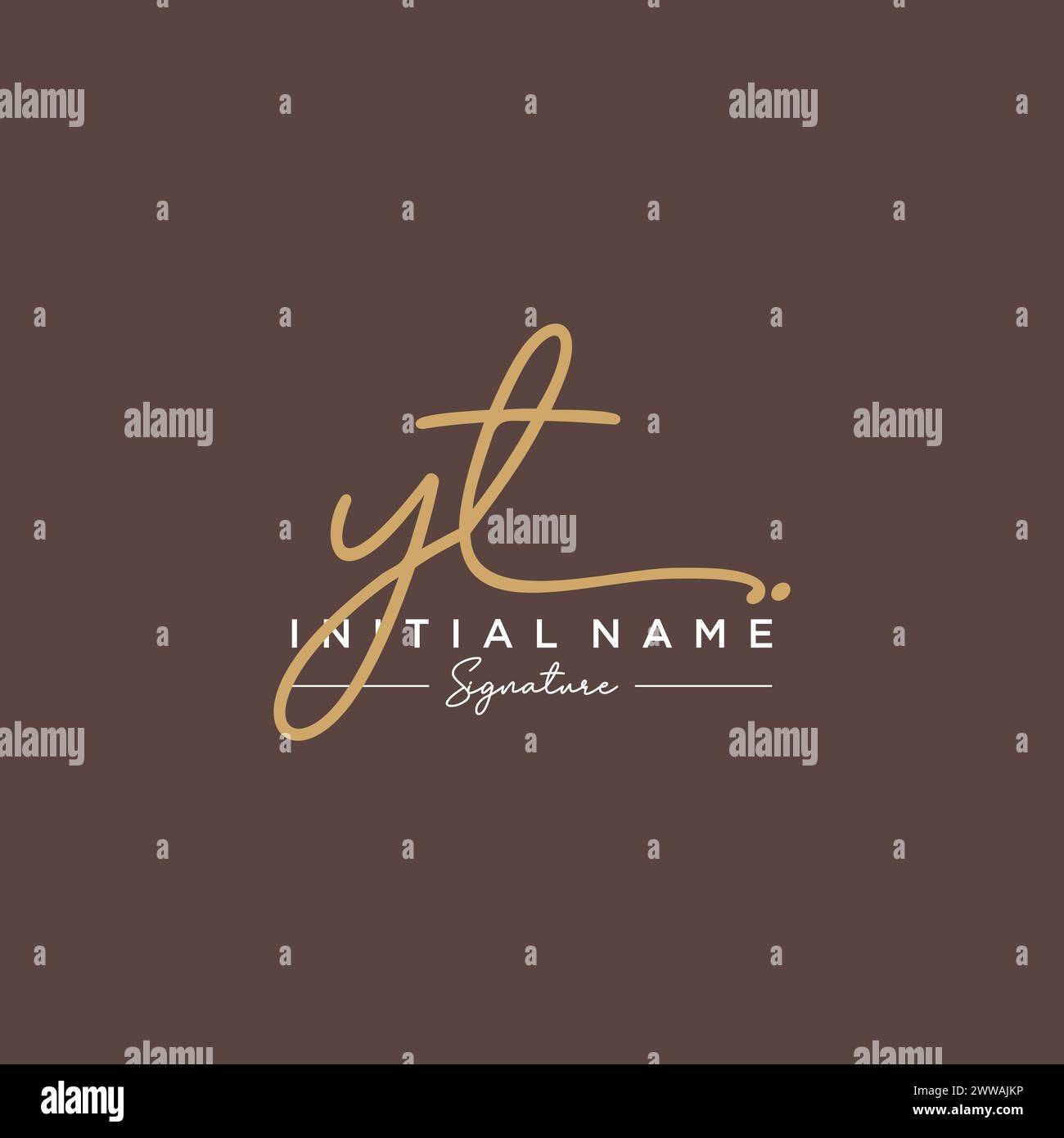 YT Signature Logo Template Vector Stock Vector Image & Art - Alamy
