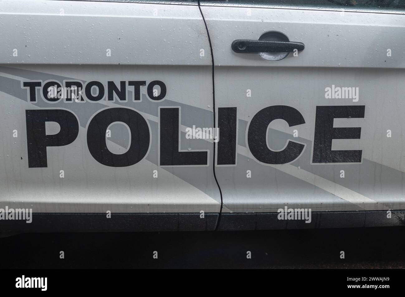 Toronto, ON, Canada - March 17, 2024: Mounted police patrol the streets ...