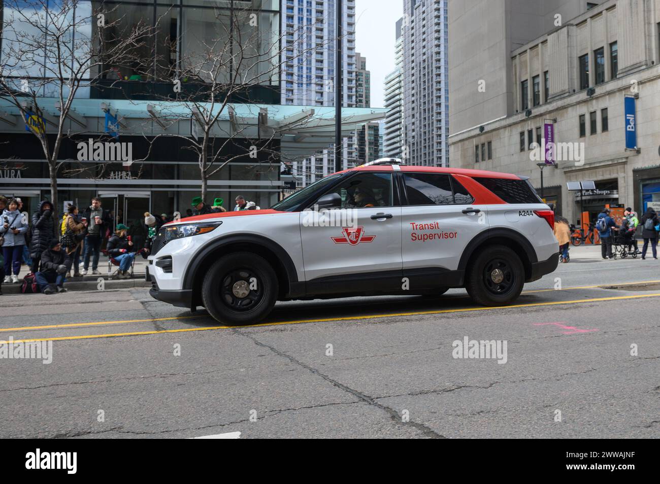 Toronto, ON, Canada - February 16, 2024: TTC Transit Surepvisor car in ...