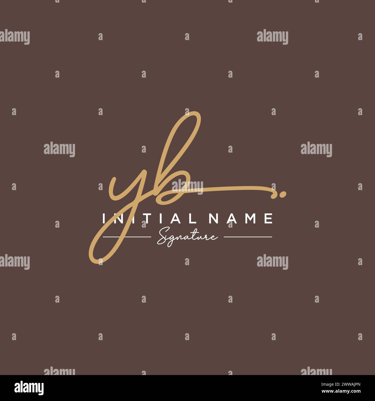 YB Signature Logo Template Vector Stock Vector Image & Art - Alamy