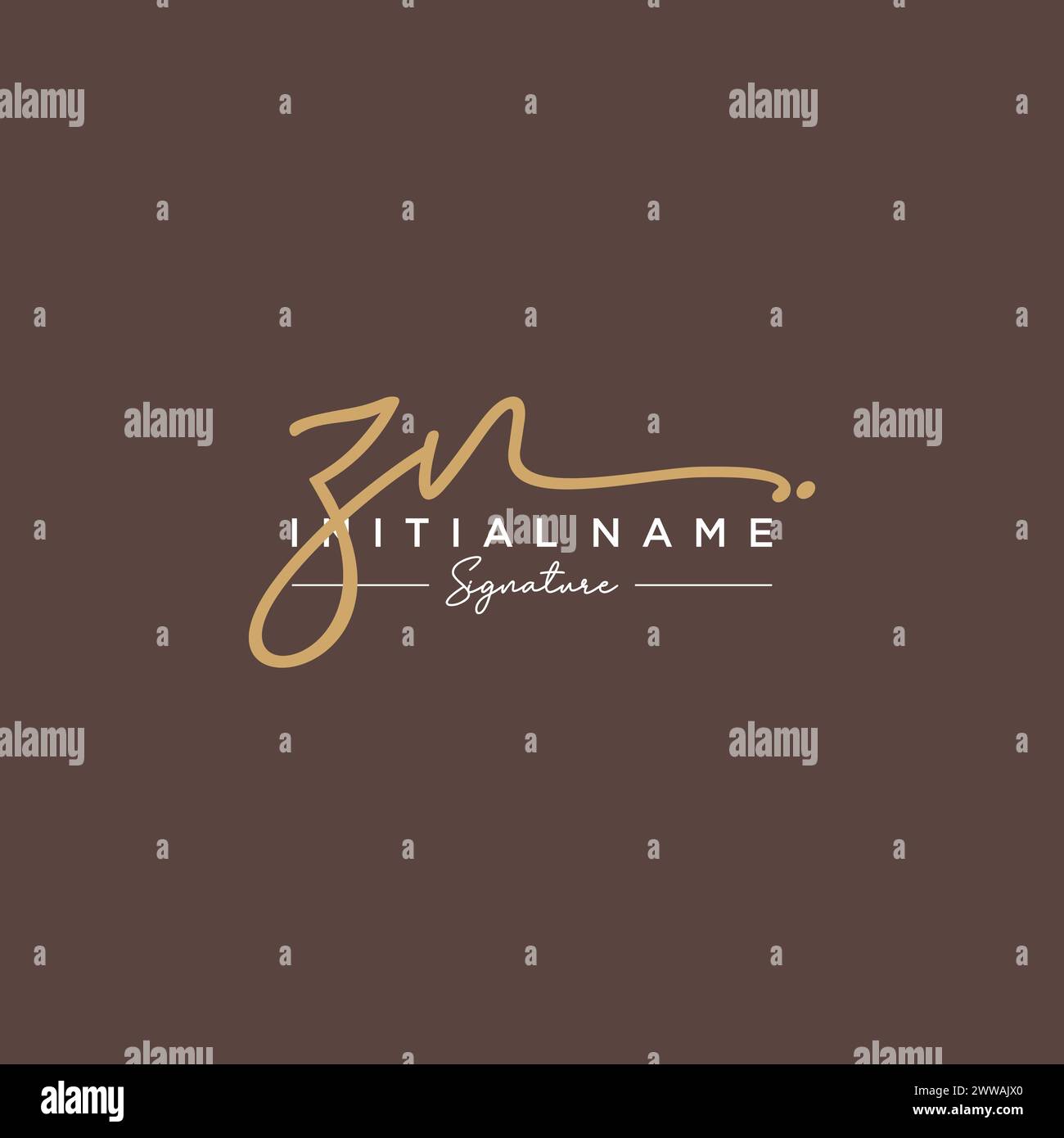 ZN Signature Logo Template Vector Stock Vector Image & Art - Alamy