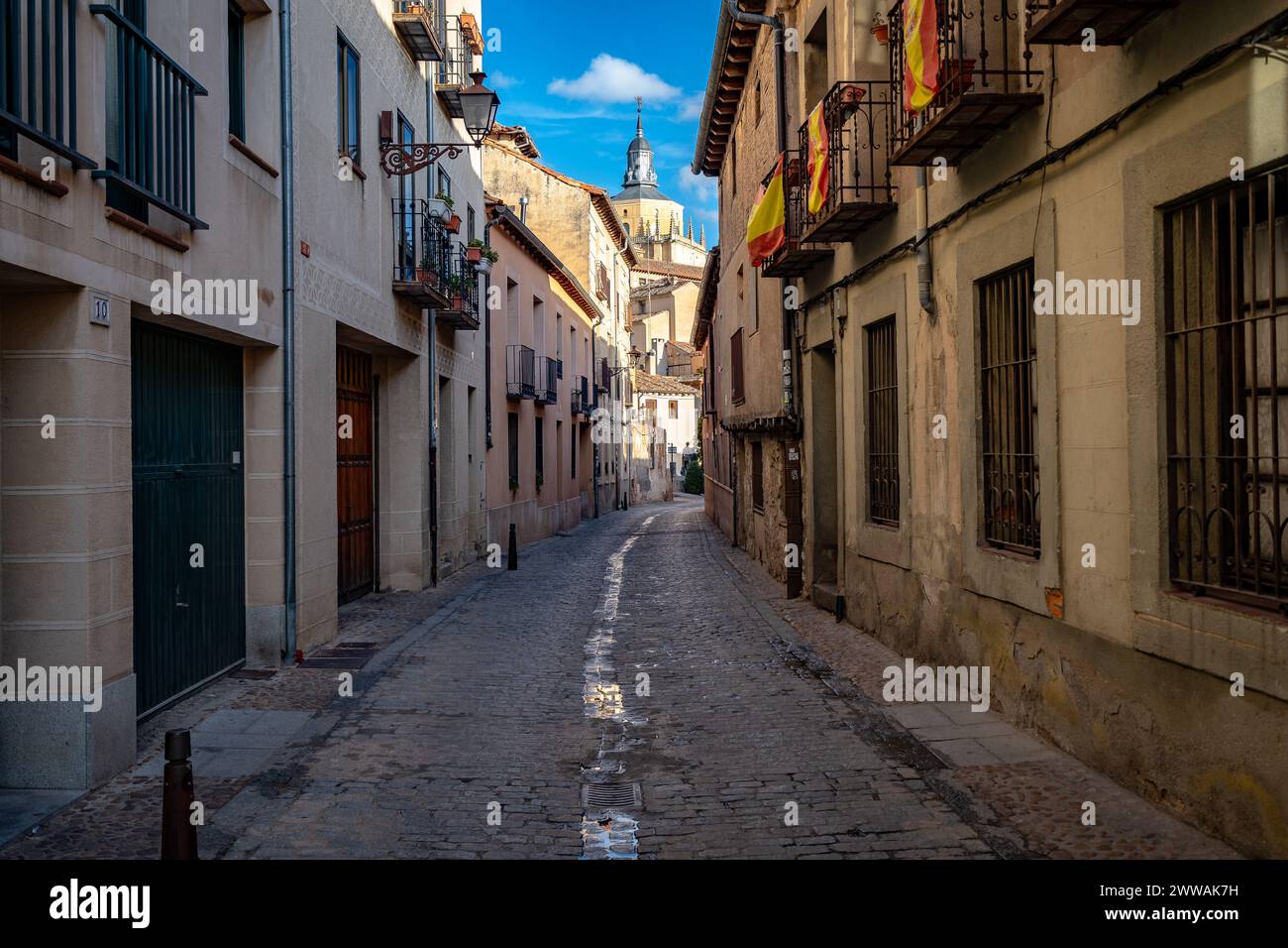 Medieval city streets in Segovia, Spain Stock Photo - Alamy