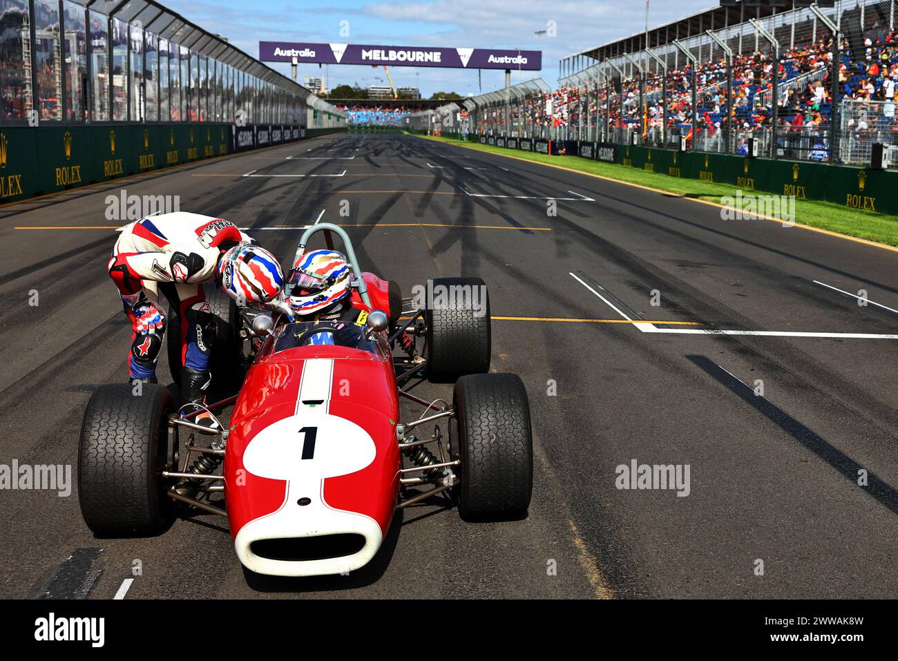 Melbourne, Australia. 23rd Mar, 2024. Mick Doohan (AUS) with his son ...
