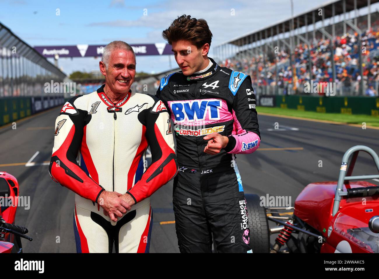 Melbourne, Australia. 23rd Mar, 2024. Mick Doohan (AUS) with a Honda ...