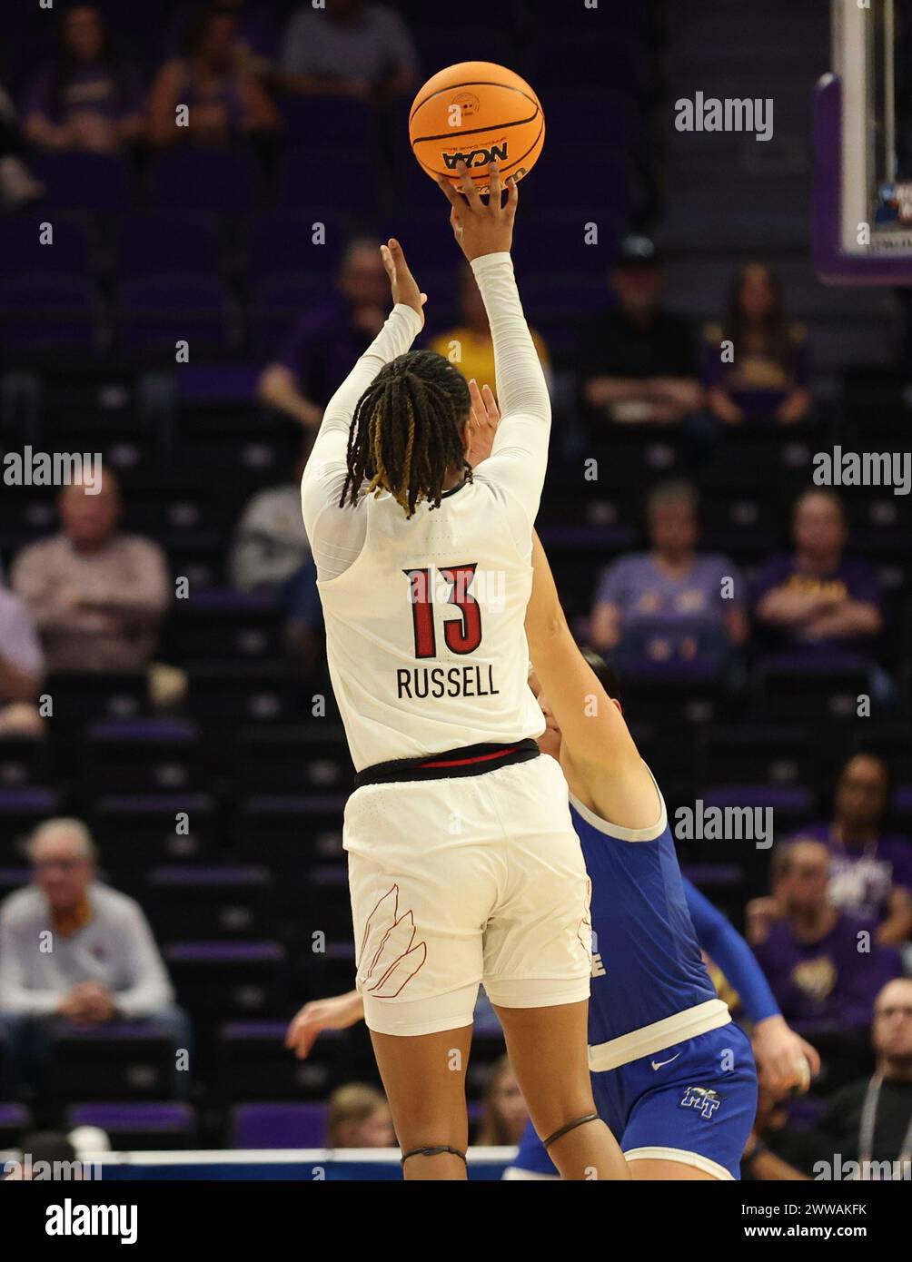 Baton Rouge, USA. 22nd Mar, 2024. Louisville Cardinals guard Merissah ...