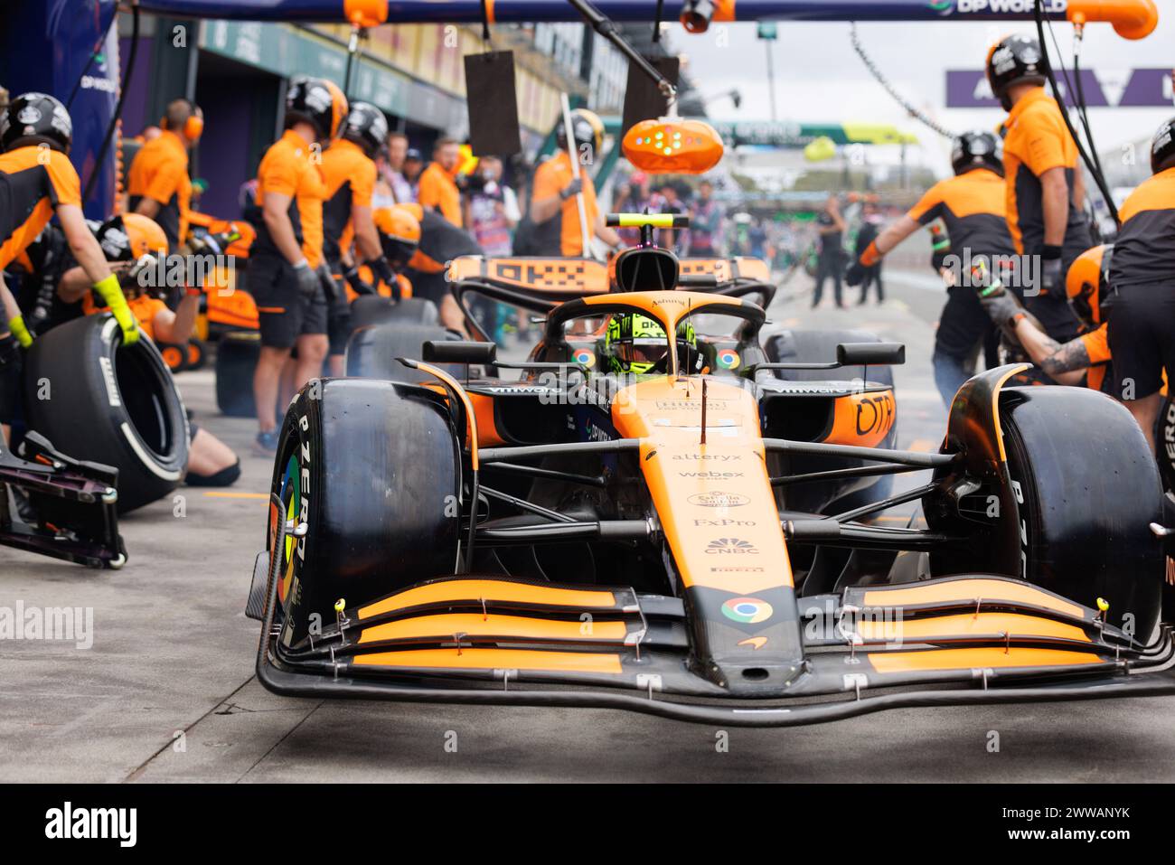 Melbourne, Australia. 23rd Mar, 2024. Lando Norris of Great Britain ...