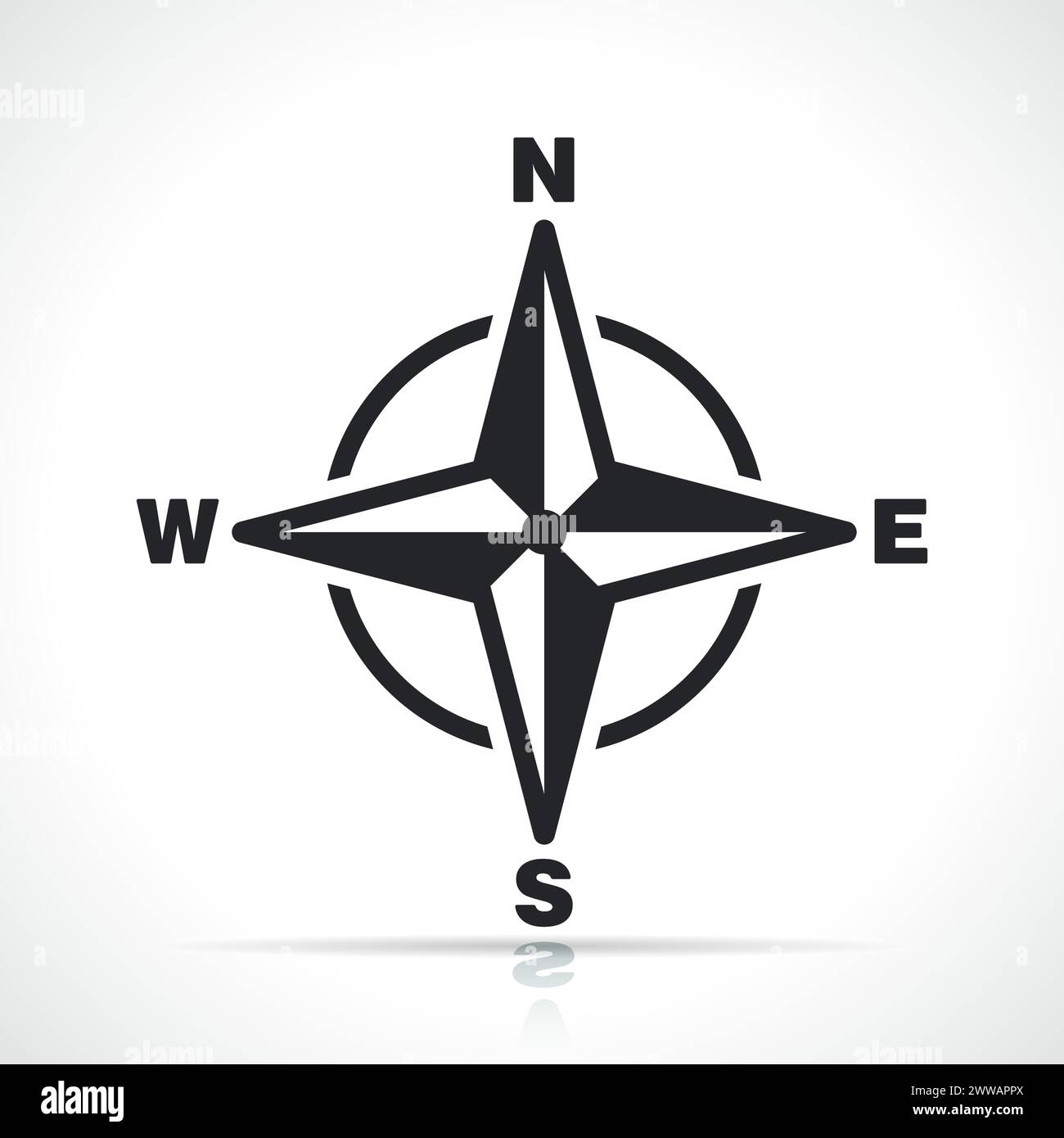 Illustration of compass rose icon black design Stock Vector Image & Art ...