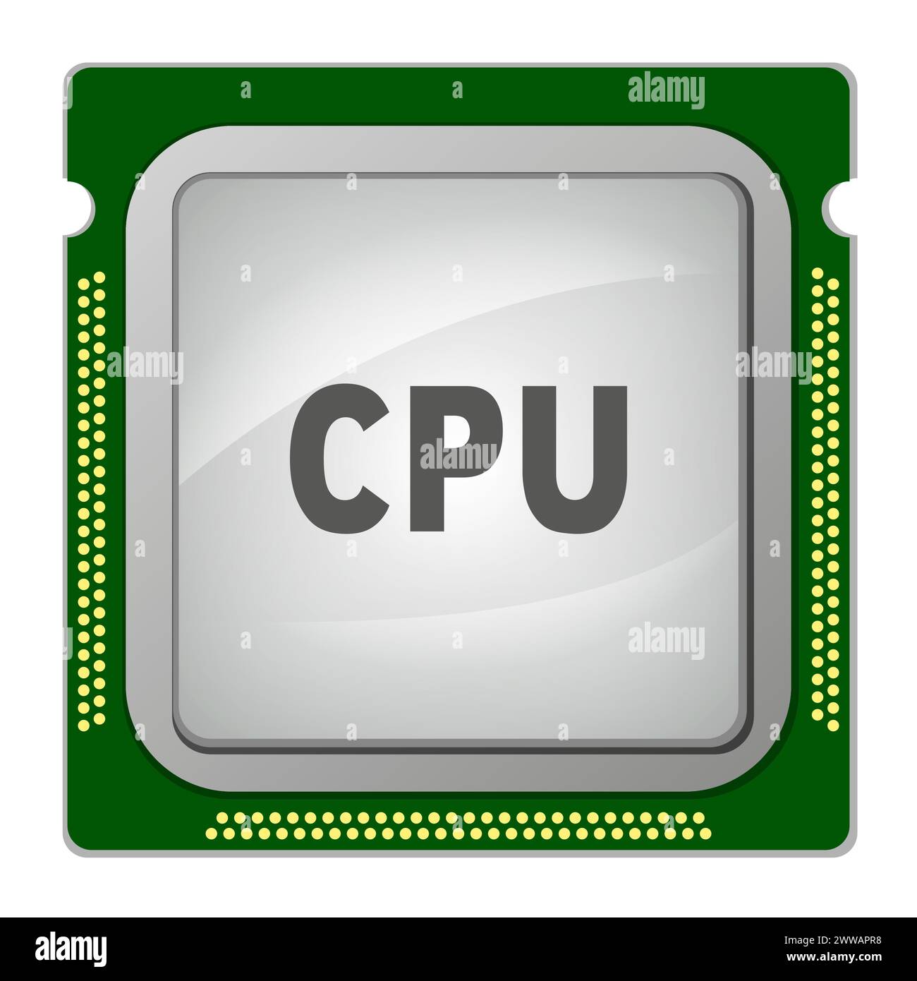 Illustration of cpu or computer chip isolated Stock Vector Image & Art ...