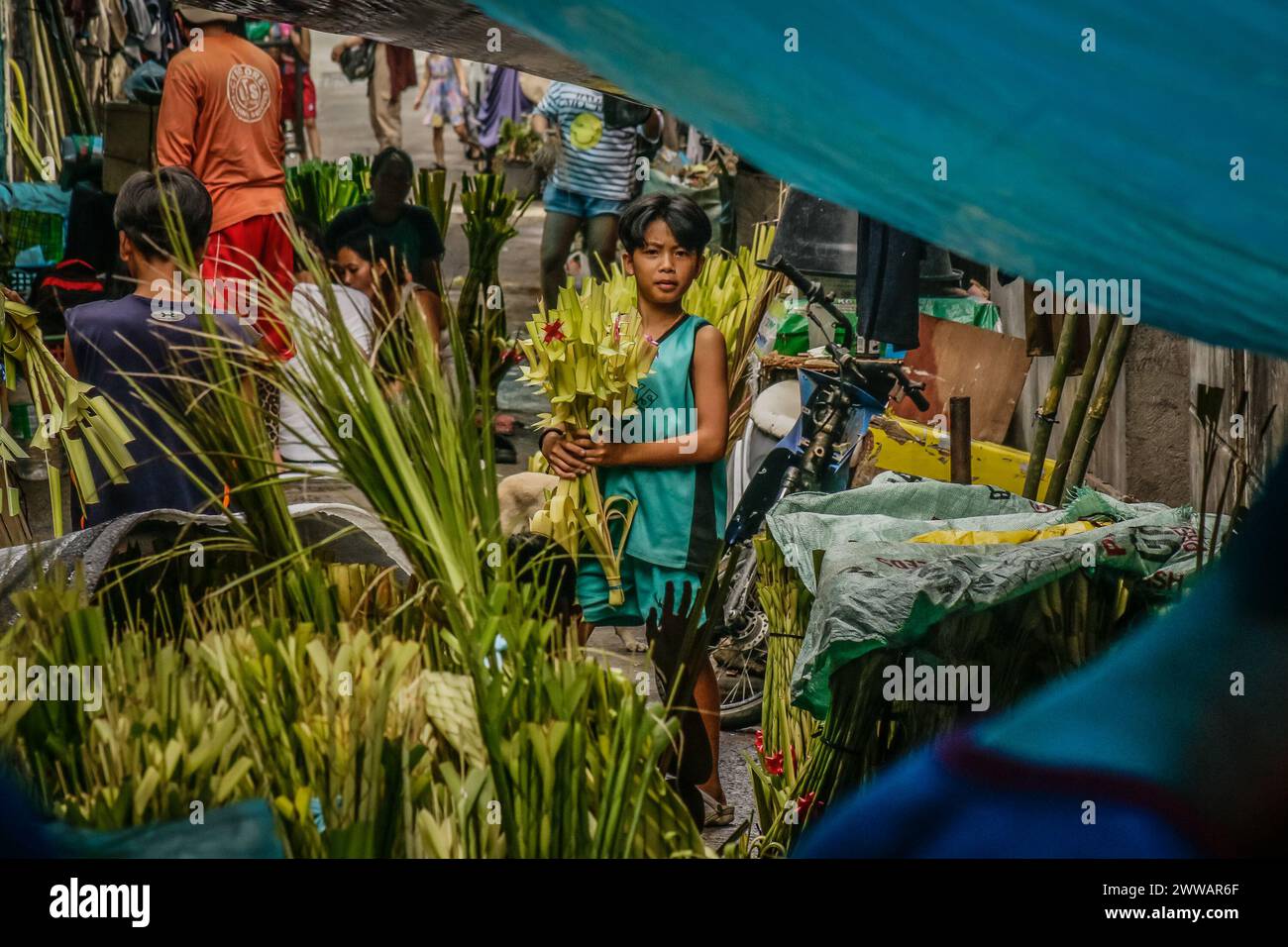 Antipolo City, Rizal, Philippines. 23rd Mar, 2024. People prepares palm ...