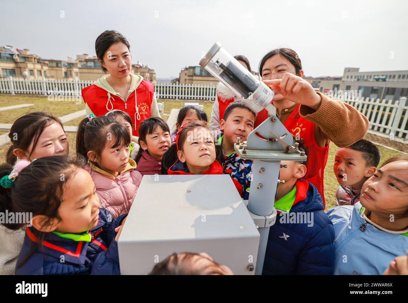 Beijing, China's Shandong Province. 22nd Mar, 2024. A staff member ...