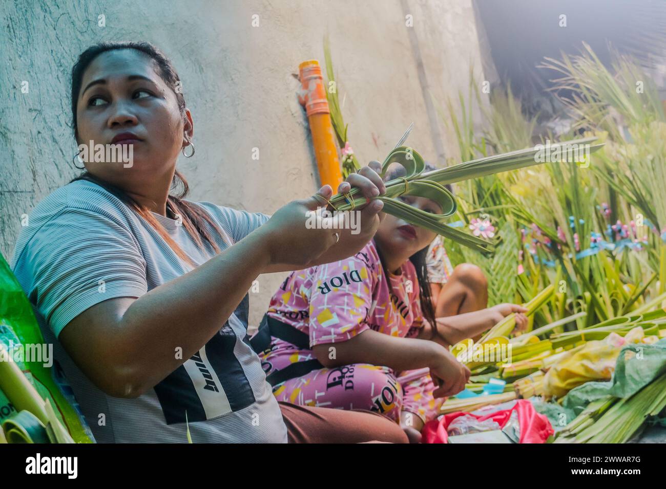 Antipolo City, Rizal, Philippines. 23rd Mar, 2024. People prepares palm ...