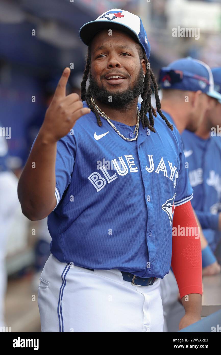 Dunedin, FL: Toronto Blue Jays first baseman Vladimir Guerrero Jr. (27 ...