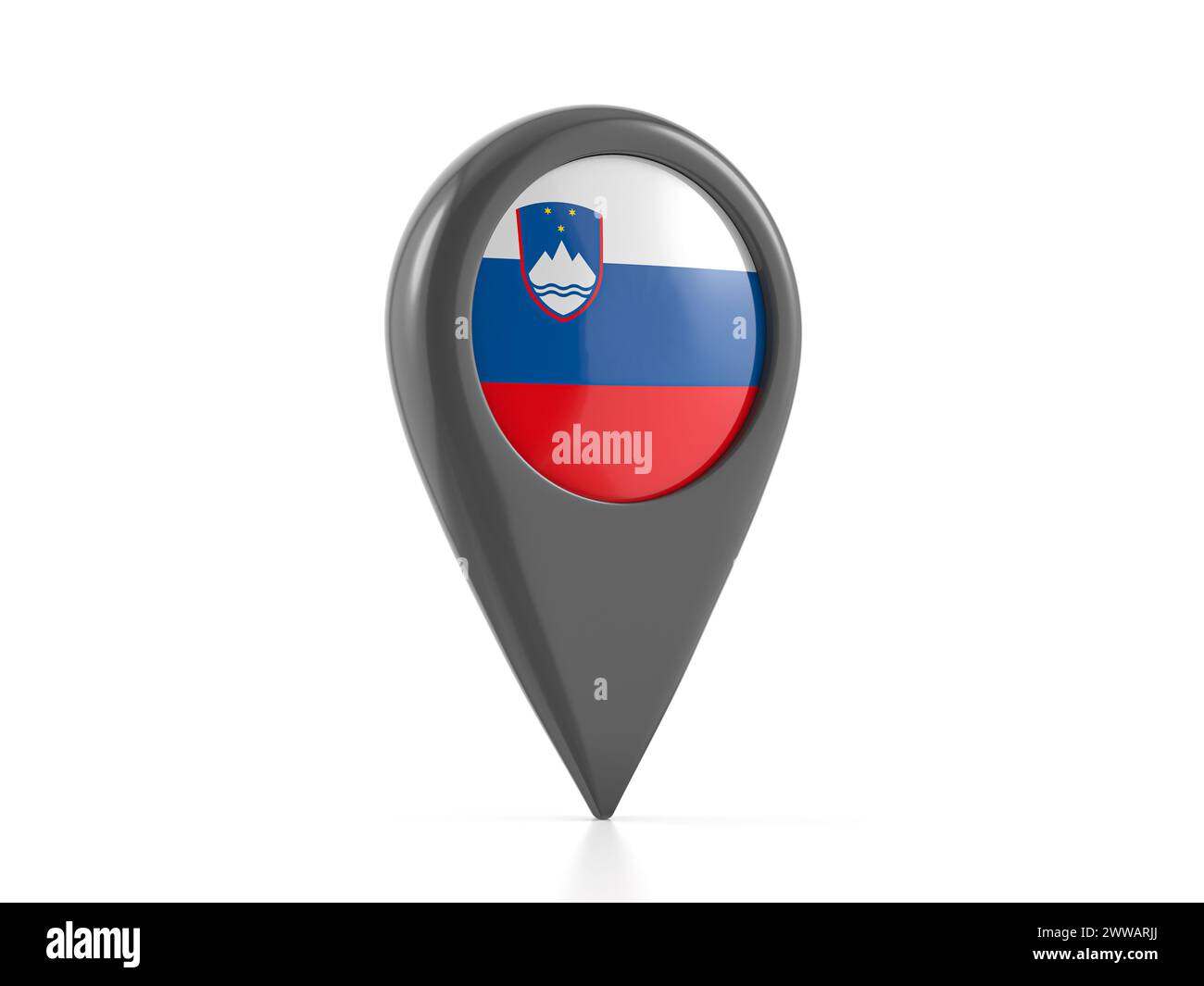 Slovenia location pin on hi-res stock photography and images - Alamy