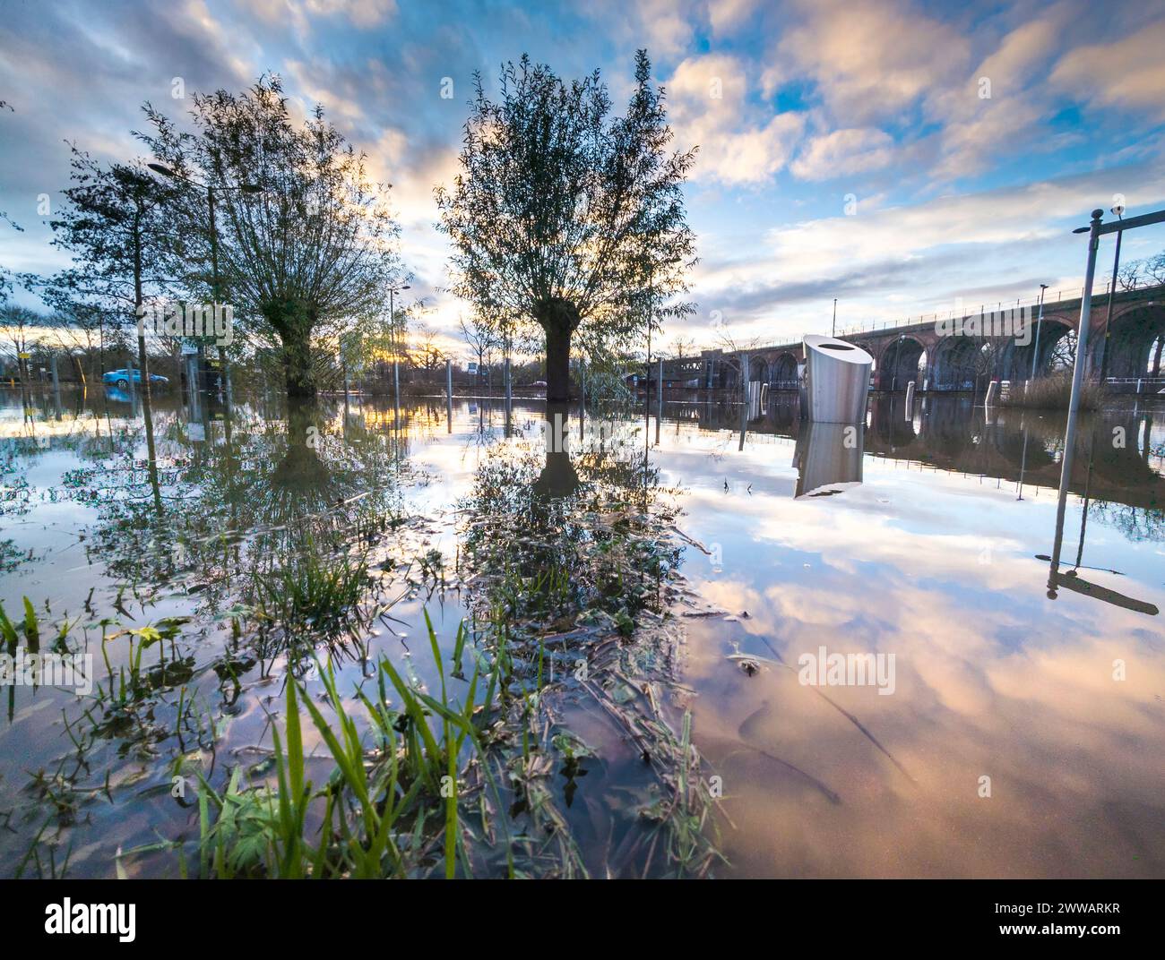 Extreme weather conditions,extensive flooding,after heavy,prolonged ...