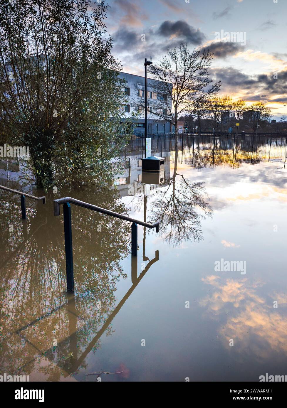 Extreme weather conditions,extensive flooding,after heavy,prolonged ...