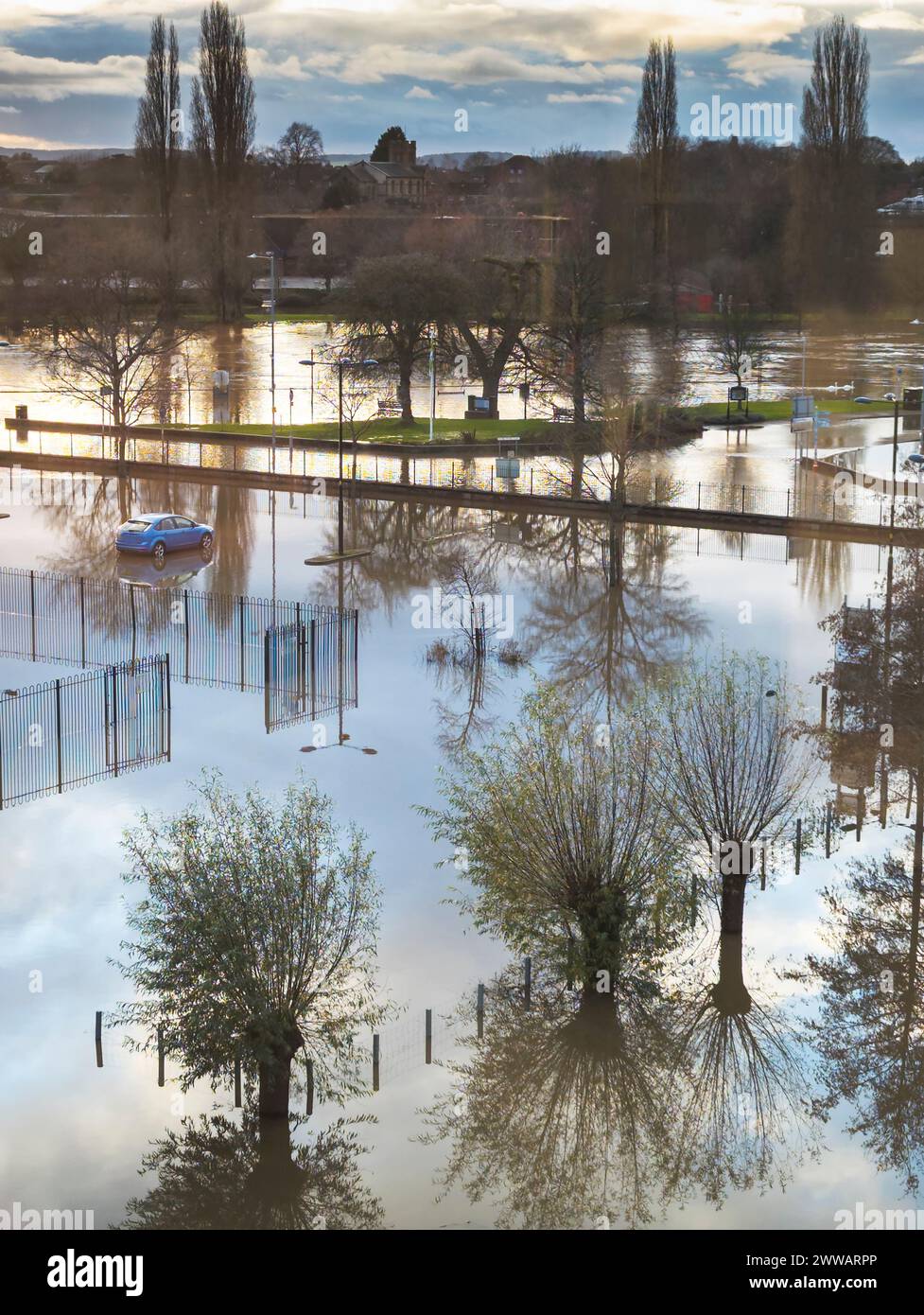 Extreme weather conditions,extensive flooding,after heavy,prolonged ...