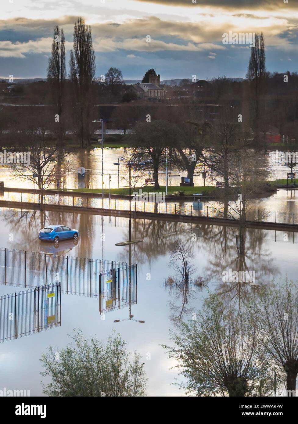 Extreme weather conditions,extensive flooding,after heavy,prolonged ...