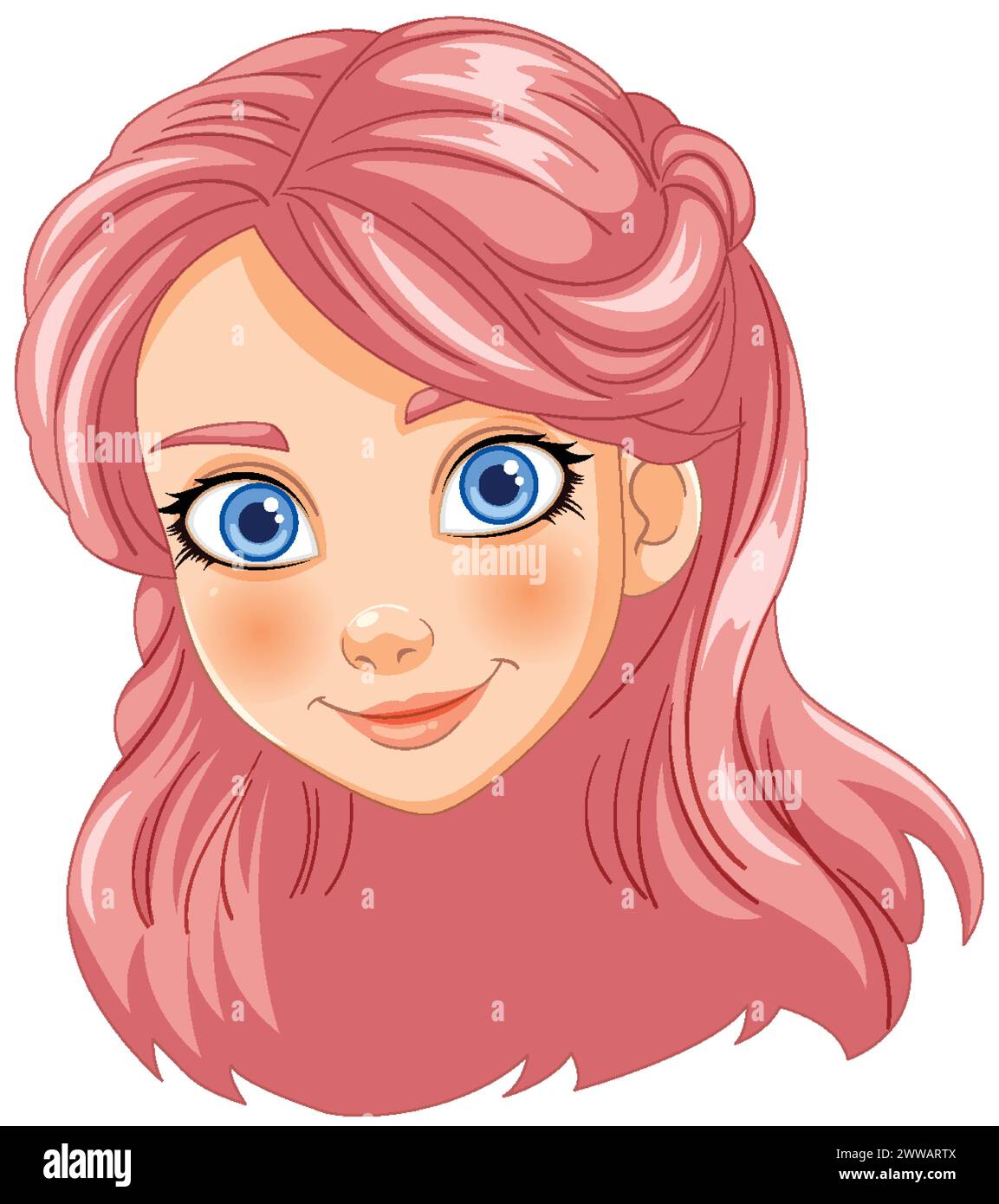 Vector illustration of a cheerful young girl Stock Vector Image & Art ...
