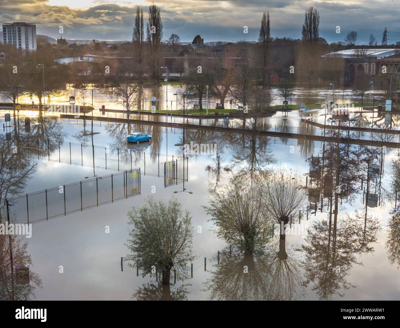 Extreme weather conditions,extensive flooding,after heavy,prolonged ...