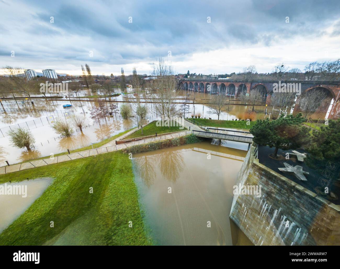 Extreme weather conditions,extensive flooding,after heavy,prolonged ...