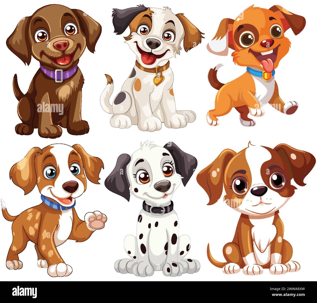 Six breeds Stock Vector Images - Alamy