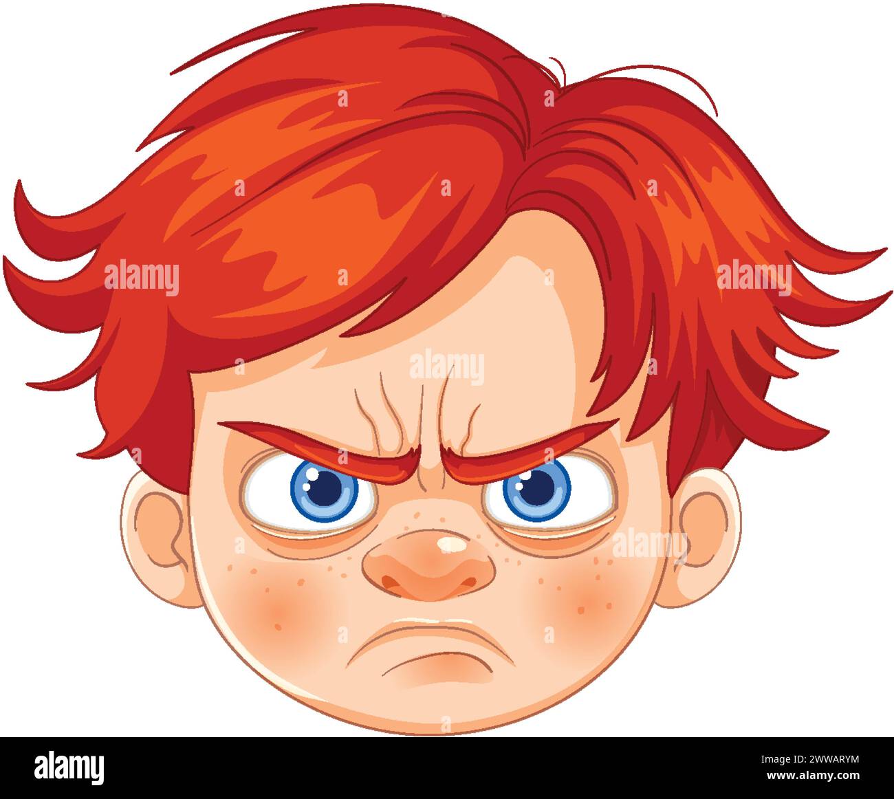 Angry Expression Illustration