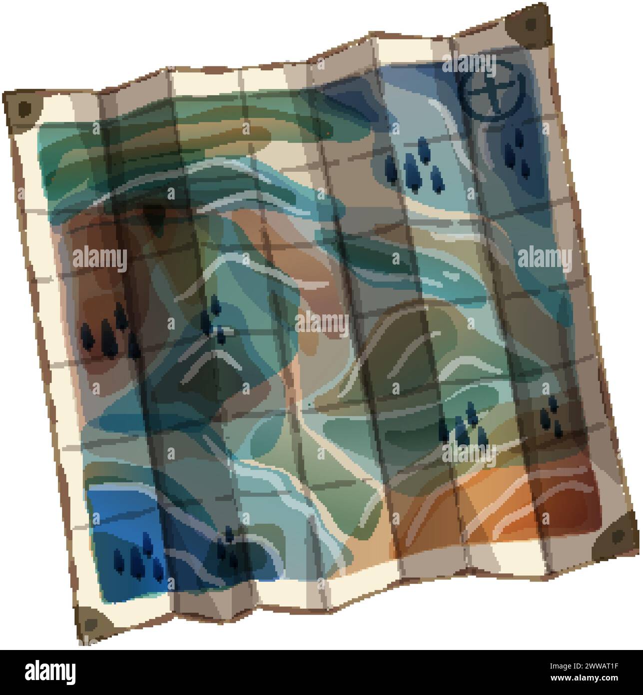 Stylized colorful map design with abstract shapes Stock Vector Image ...