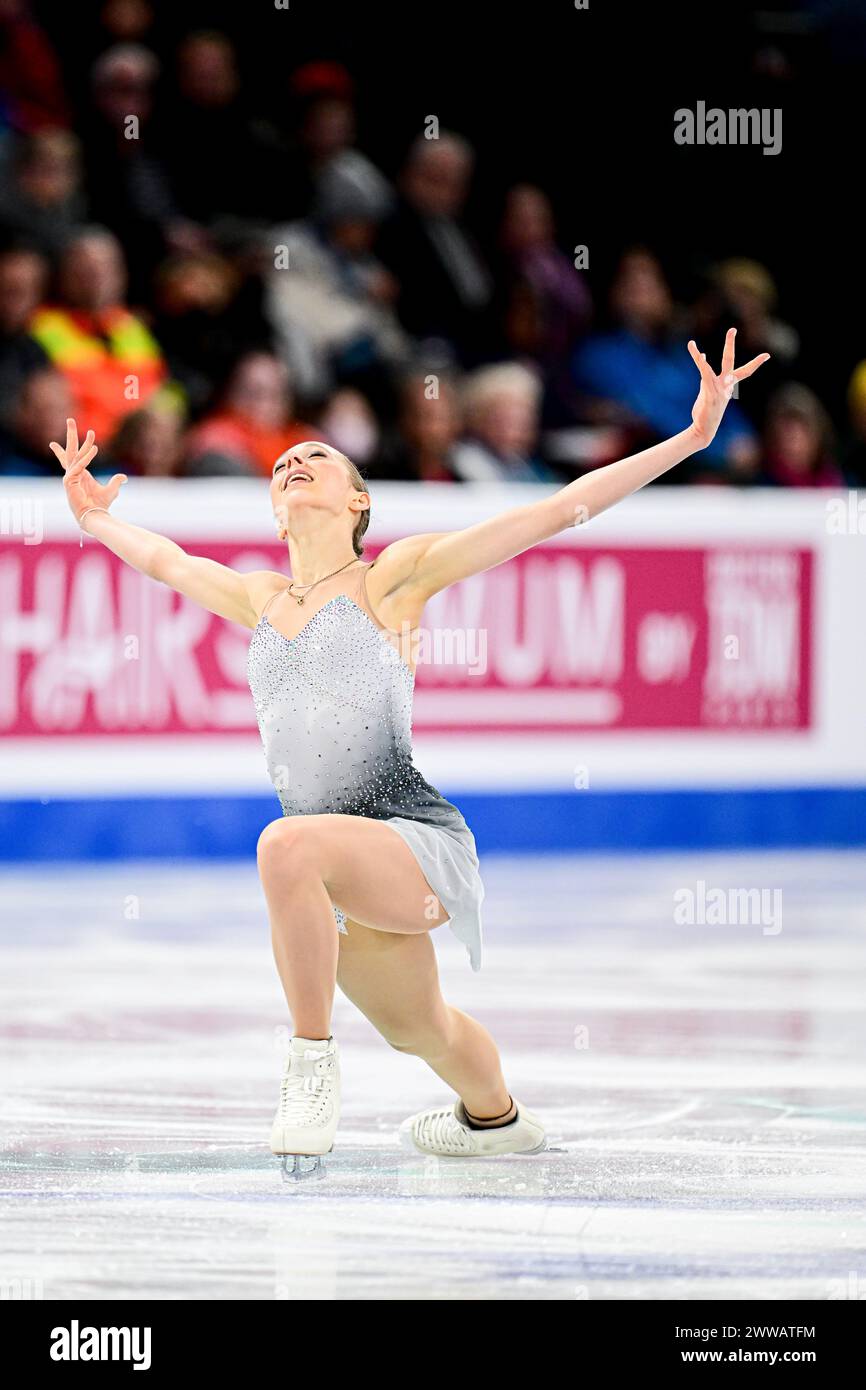 Livia KAISER (SUI), during Women Free Skating, at the ISU World Figure ...