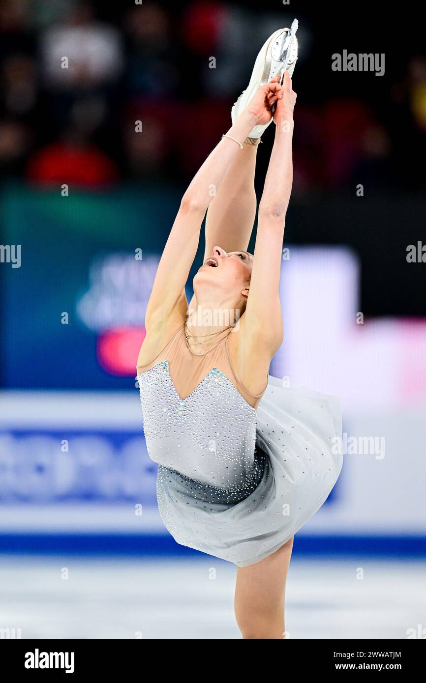 Livia KAISER (SUI), during Women Free Skating, at the ISU World Figure ...