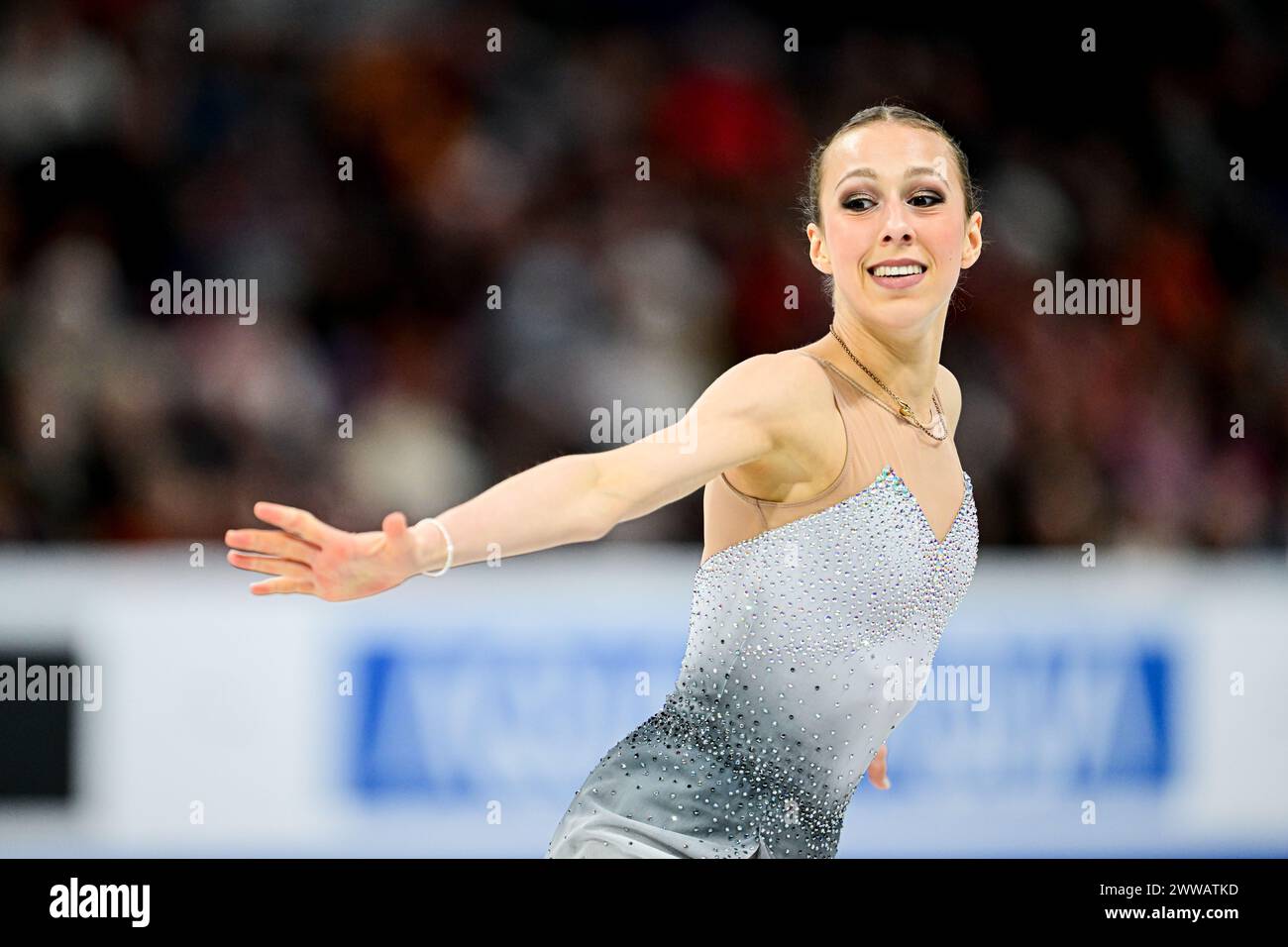 Livia KAISER (SUI), during Women Free Skating, at the ISU World Figure ...