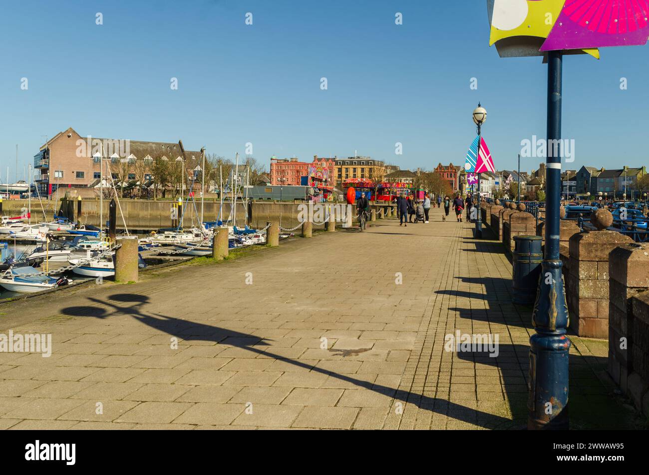Bangor, County Down, Northern Ireland March 20 2024 - People walking ...